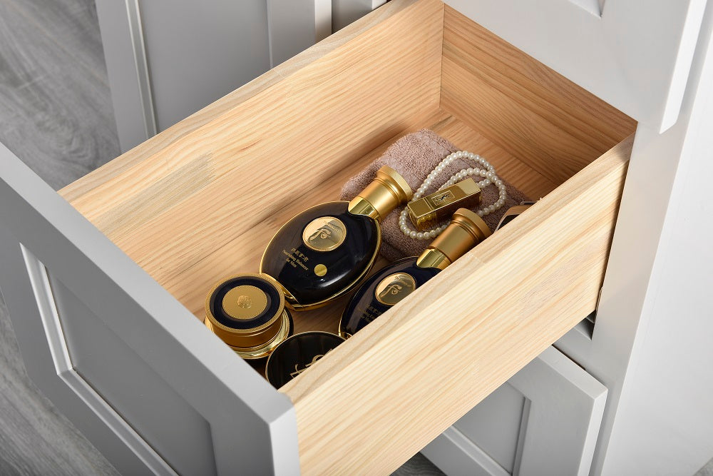 Harmony 30” Solid Wood Freestanding (Drawers Left Side) Bathroom Vanit