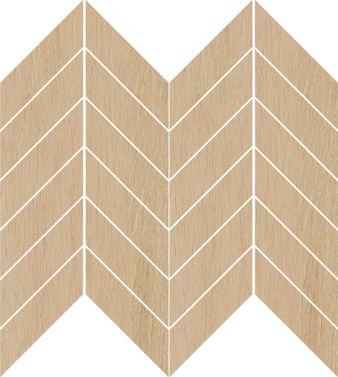 Urbanwood Light Oak Matte Chevron Wood Look Porcelain Mosaics